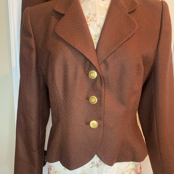 Doncaster | Jackets & Coats | Doncaster Brown Gold Tailored Suit Jacket ...